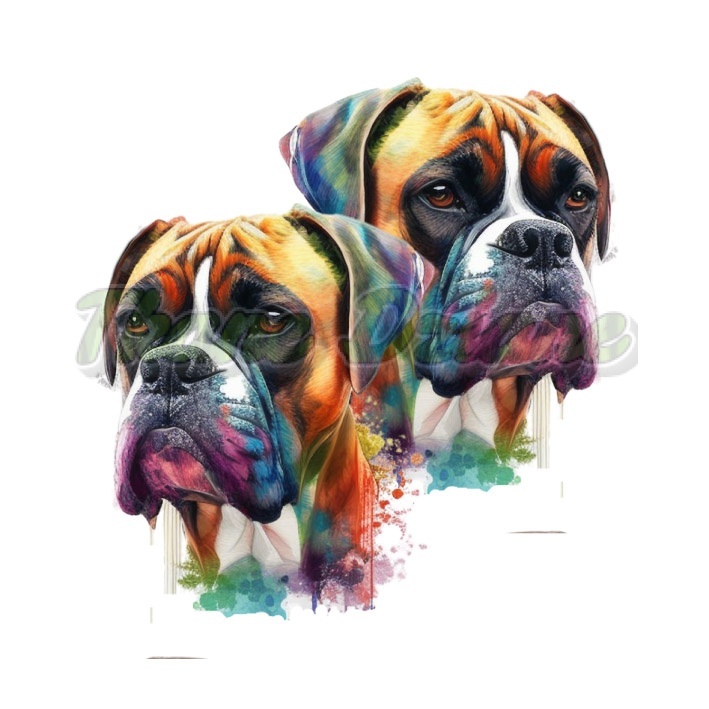 TkaneDziane.pl > PANEL DRUKOWANY DWA BOKSERY TŁO BIAŁE NR 5